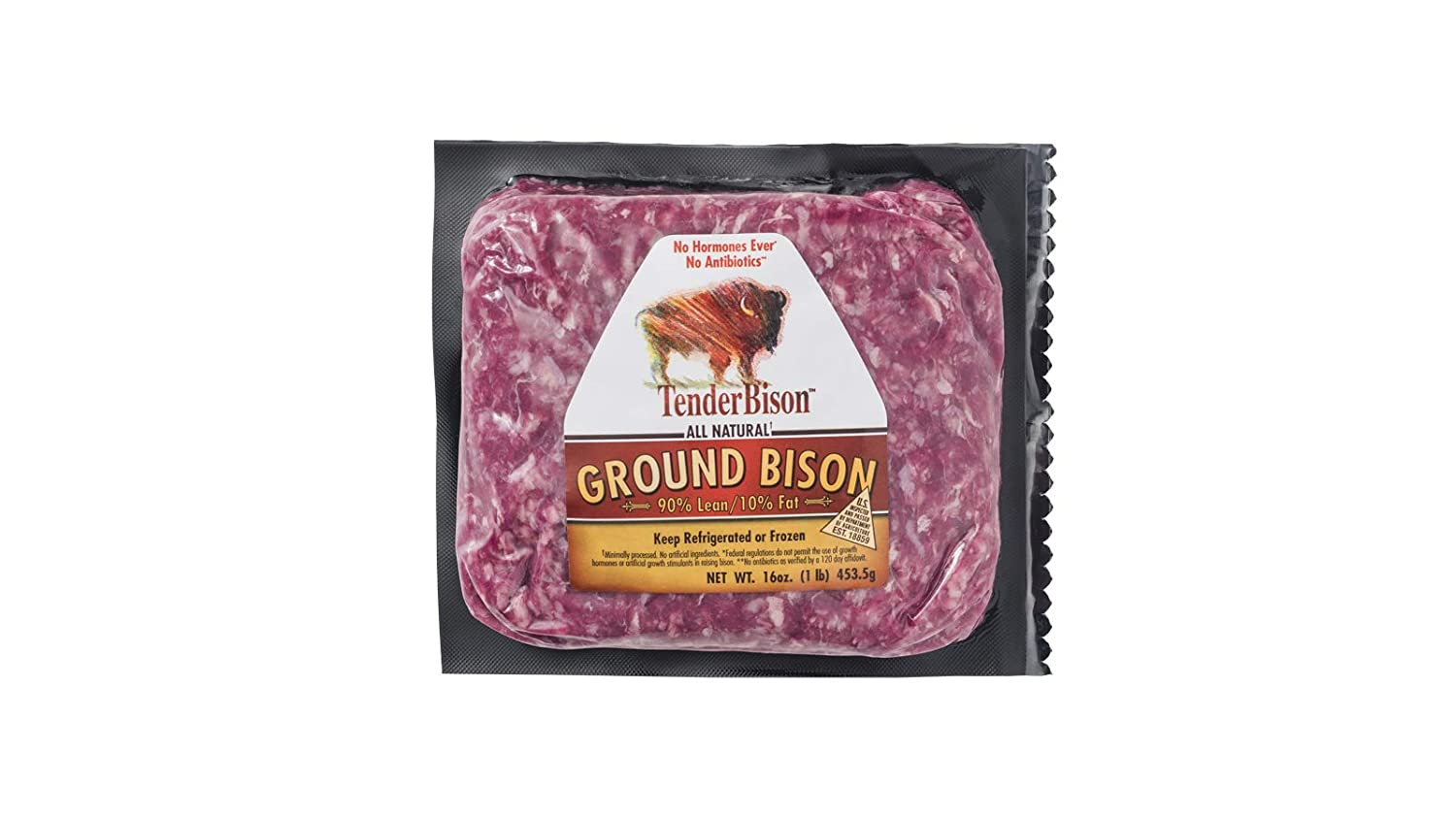 Ground Bison 80% Lean, 16 oz (12 count) – North American Bison LLC