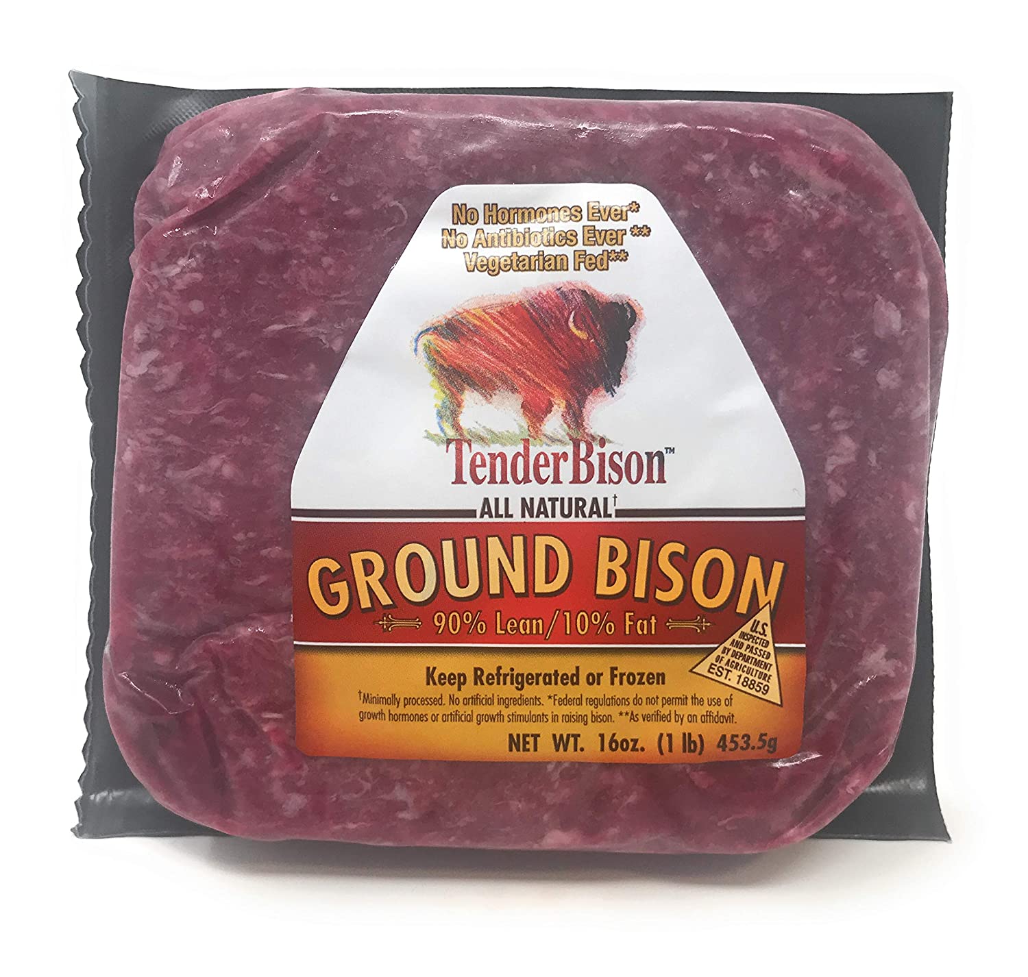 Ground Bison 90% Lean, 16 oz (12 count) – North American Bison LLC